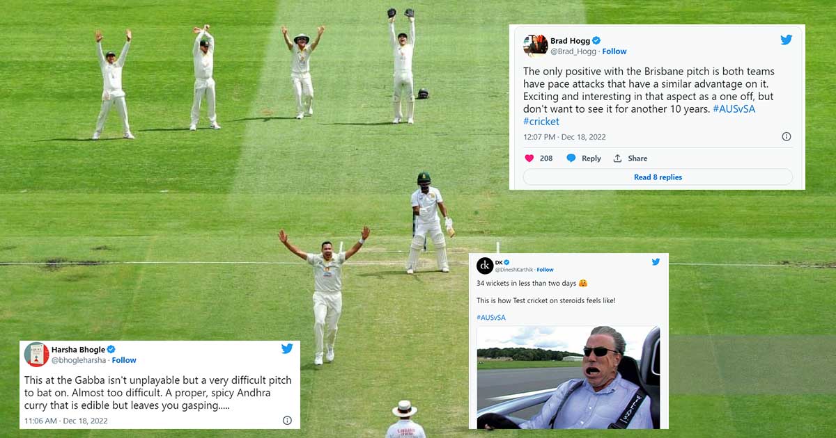 Twitter Reactions: Bowlers have fun at Gabba as Australia edge past ...