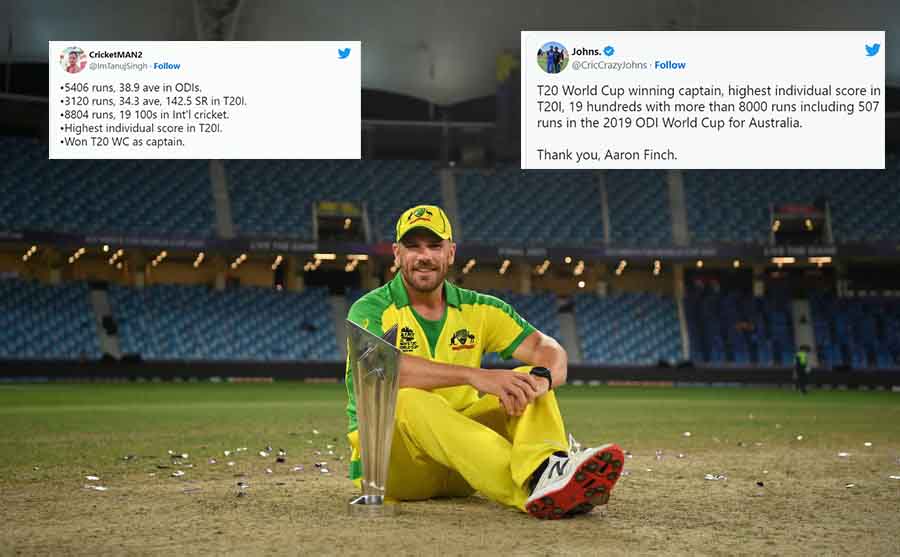 'A career to be immensely proud of' - Tweets pour in after Aaron Finch ...