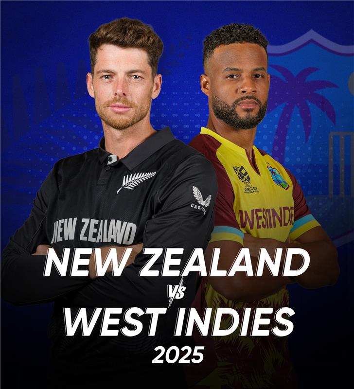 NZ vs WI Live Score | NZ vs WI 2025 News, Updates & Scores